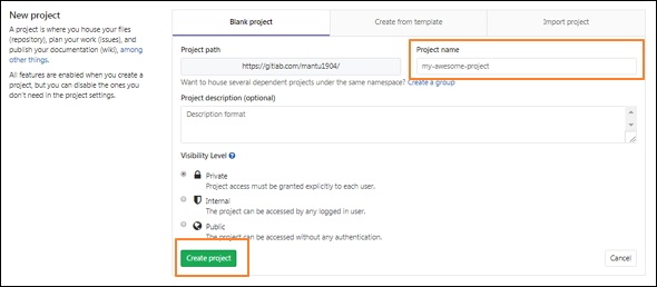 Gitlab 创建项目gitlab基础教程文档gitlab 创建项目学习手册 编程宝典