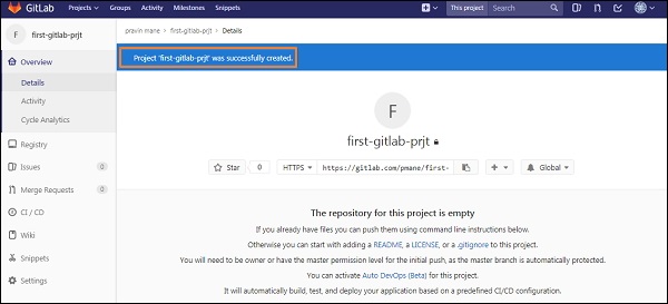 Gitlab 创建项目gitlab基础教程文档gitlab 创建项目学习手册 编程宝典