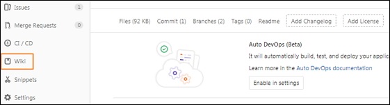 Gitlab Wiki页面gitlab基础教程文档gitlab Wiki页面学习手册 编程宝典