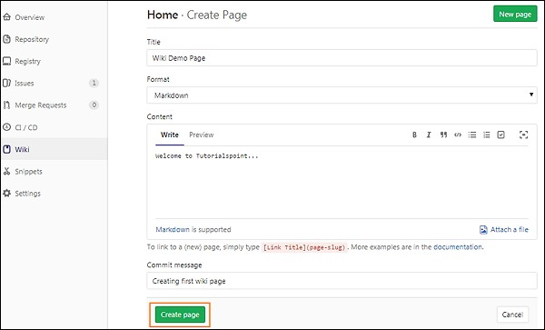Gitlab Wiki页面gitlab基础教程文档gitlab Wiki页面学习手册 编程宝典