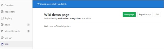 Gitlab Wiki页面gitlab基础教程文档gitlab Wiki页面学习手册 编程宝典