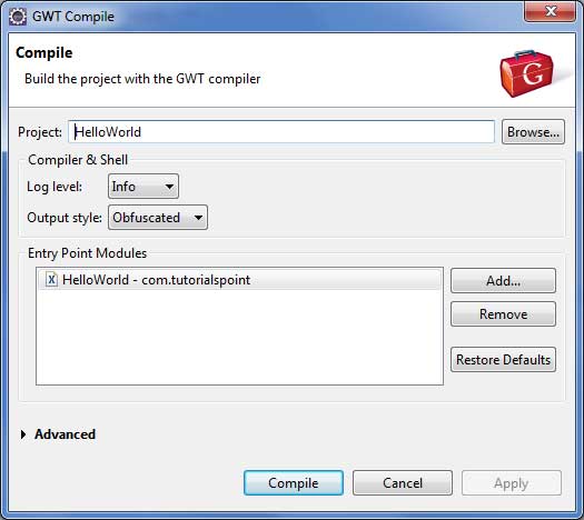 Gwt Creates The Application Gwtbasic Tutorial Documents Gwt Creates The Applicationlearning Manual
