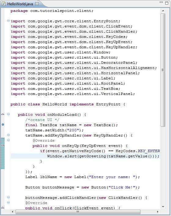 Gwt Debug The Application Gwtbasic Tutorial Documents Gwt Debug The Applicationlearning Manual