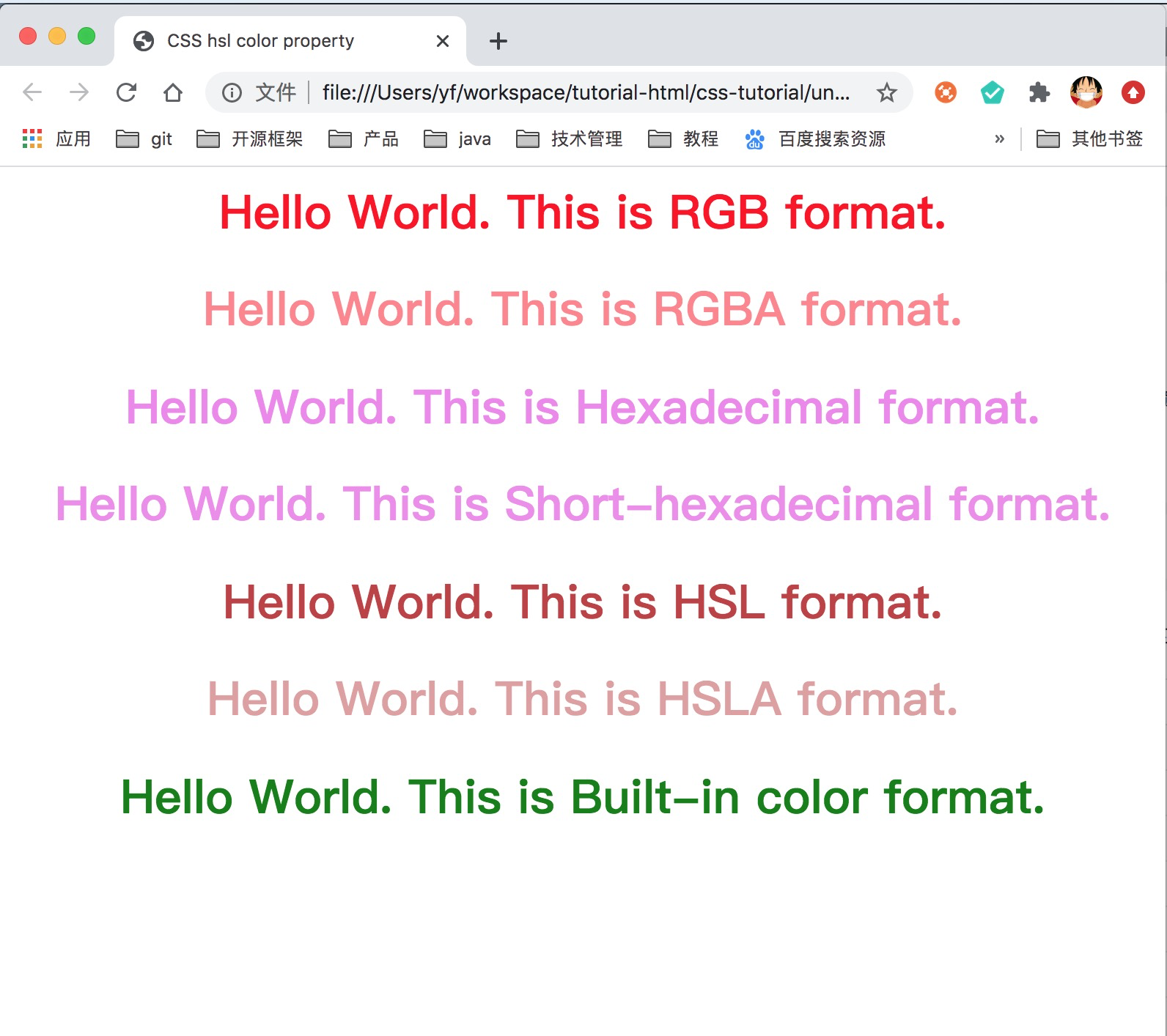Css Colorcssbasic Tutorial Documentscss Colorlearning Manual 