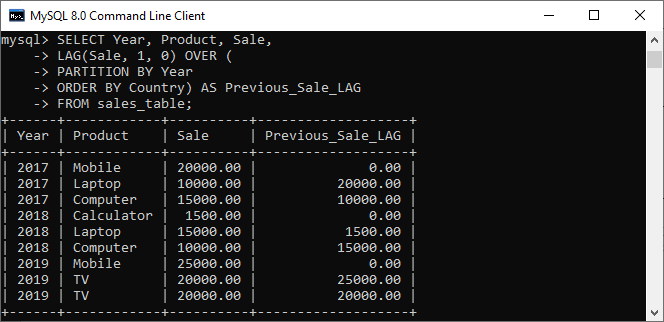 MySQL LEAD和LAG函数(MySql基础教程文档)MySQL LEAD和LAG函数学习手册 - 编程宝典 MySQL LEAD和LAG函数(MySql基础教程文档)MySQL LEAD和LAG函数学习手册 - 编程宝典