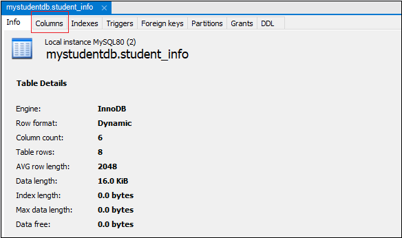 MySQL 显示列(MySql基础教程文档)MySQL 显示列学习手册 - 编程宝典 MySQL 显示列(MySql基础教程文档)MySQL 显示列学习手册 - 编程宝典