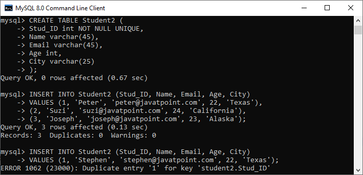 Mysql 唯一键mysql基础教程文档mysql 唯一键学习手册 编程宝典