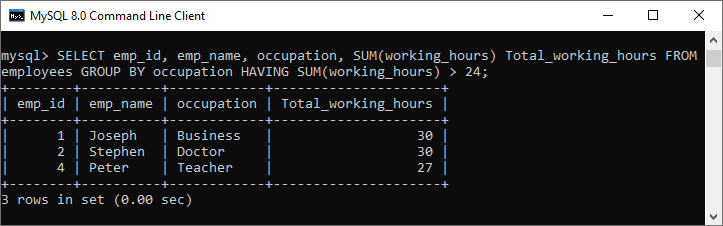 Mysql Sum函数mysql基础教程文档mysql Sum函数学习手册 编程宝典