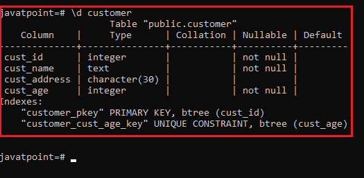 Postgresql 表描述postgresql基础教程文档postgresql 表描述学习手册 编程宝典