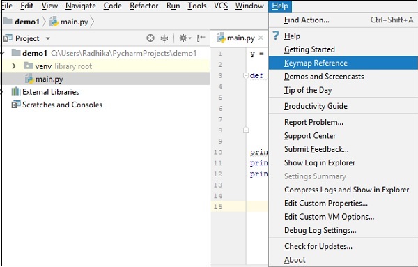 Pycharm keyboard shortcut(PycharmBasic Tutorial Documents)Pycharm ...