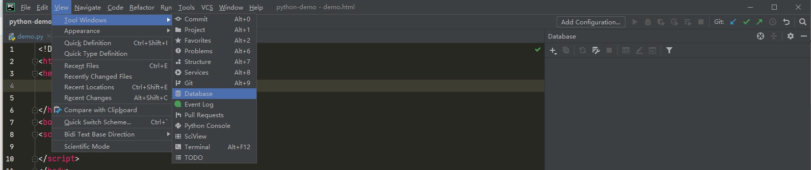 Pycharm database tool(PycharmBasic Tutorial Documents)Pycharm database ...