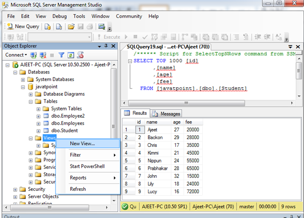 Sqlserver 创建视图sqlserver基础教程文档sqlserver 创建视图学习手册 编程宝典
