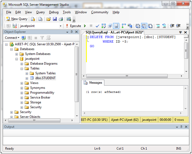 Sqlserver 删除数据sqlserver基础教程文档sqlserver 删除数据学习手册 编程宝典