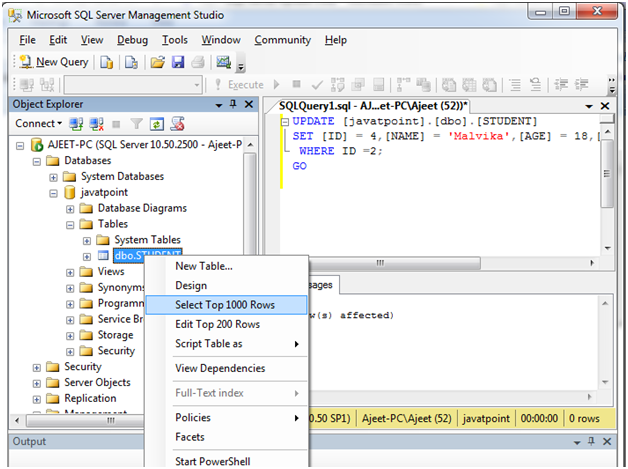 Sqlserver 更新数据sqlserver基础教程文档sqlserver 更新数据学习手册 编程宝典