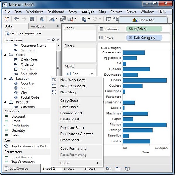 Tableau 添加工作表tableau基础教程文档tableau 添加工作表学习手册 编程宝典