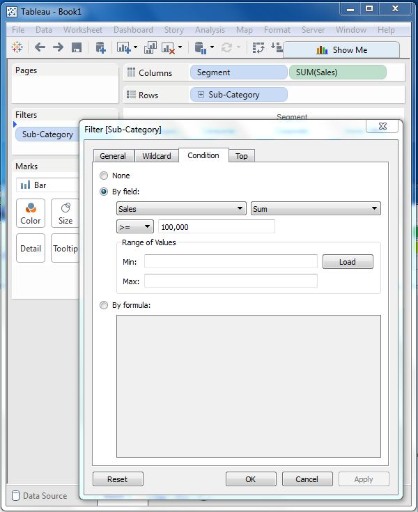 Tableau 条件过滤器tableau基础教程文档tableau 条件过滤器学习手册 编程宝典