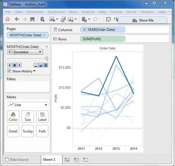 Tableau 动态图表tableau基础教程文档tableau 动态图表学习手册 编程宝典