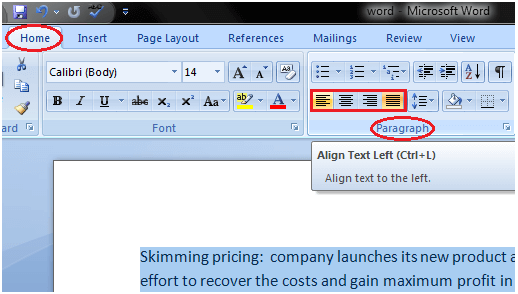Word Cambia La Alineaci n WordDocumentos Del Tutorial B sico Word Cambia La Alineaci nManual De 